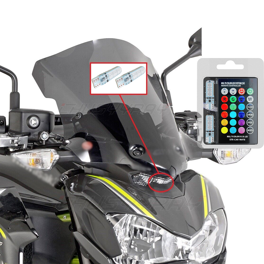 For Kawasaki Z series PRO KRT LED Headlight Pilot Park Lights T10 z125 ...