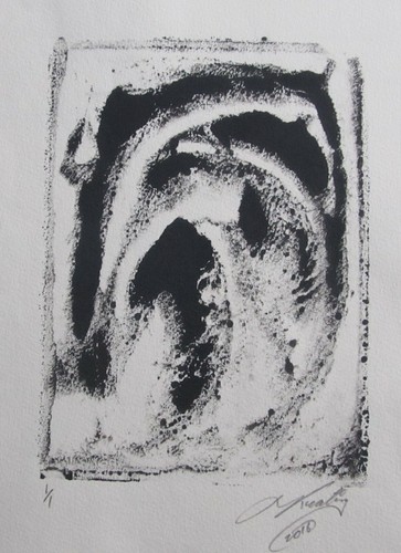 LYNN KEATING AUSTRALIAN BLACK MONO PRINT "INSIDE THE WAVE" 2016 | eBay