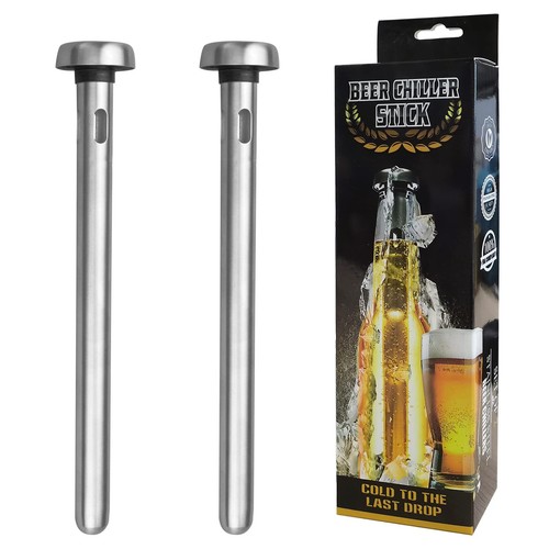 Beer Chiller Stick 2 Pack Stainless Steel Drink Chiller Sticks Keep ...