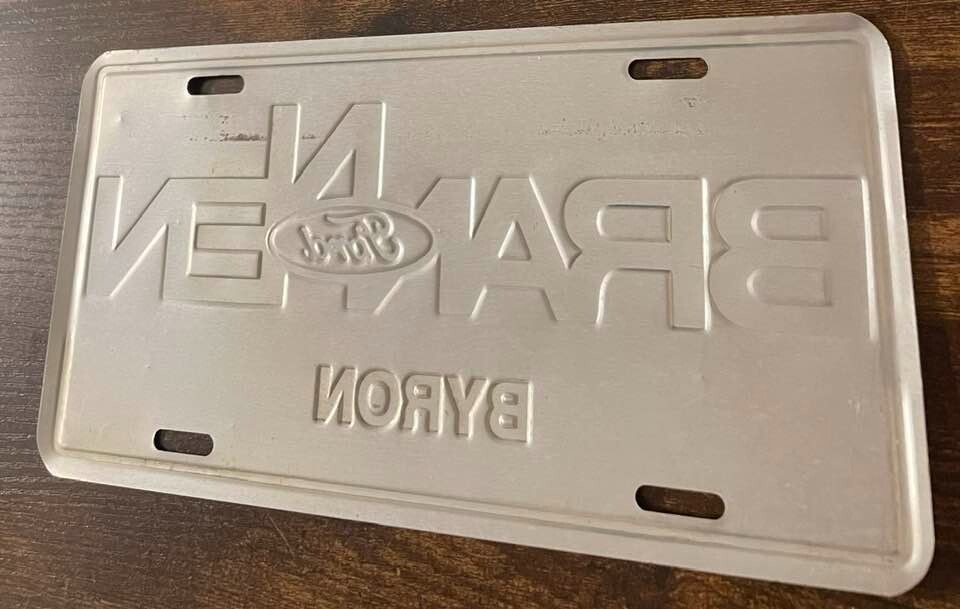 Brannen Ford Dealership Booster License Plate Byron Georgia Dealer | eBay