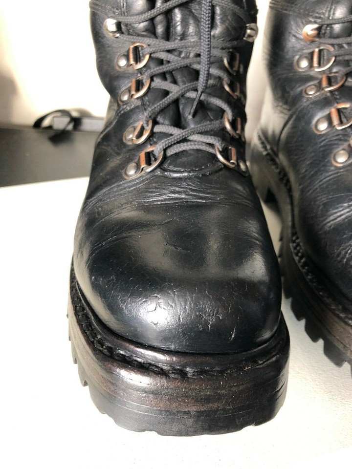 Heavy-Duty Austrian Mountain Military Mens Black Boots | eBay