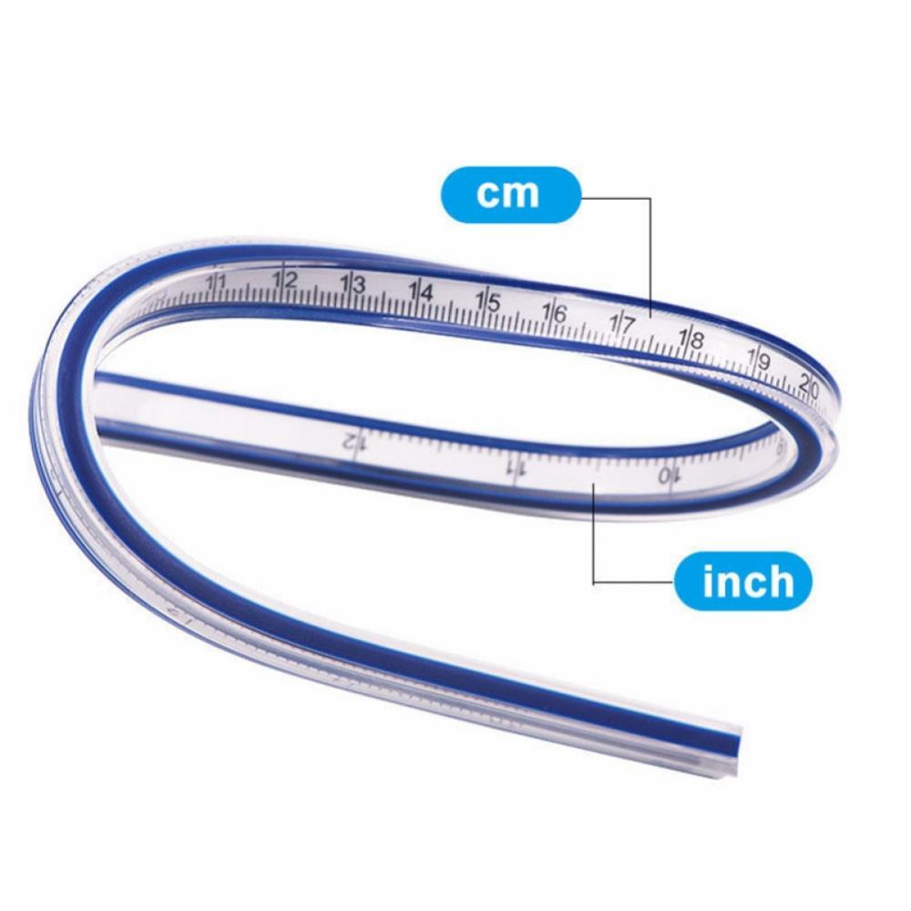Flexible Curve Ruler 12 Inch Bendable Curve Template Double Side Scale ...