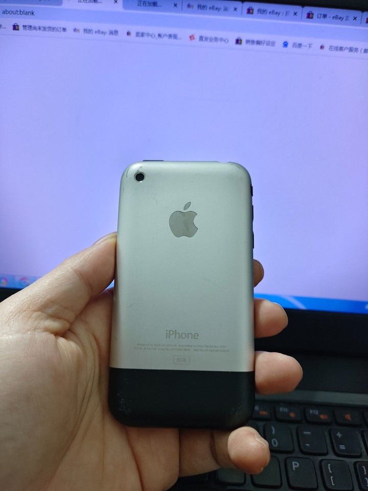 Working Apple iPhone 1st gen(iPhone 2G) 8GB Black A1203 Unlocked ...