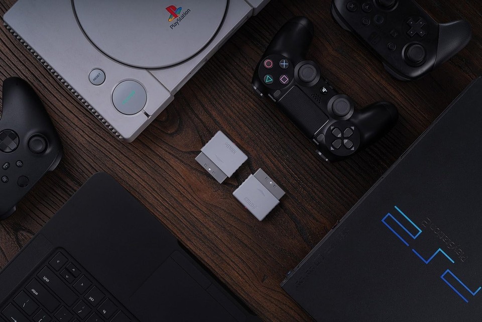 8BitDo Bluetooth Retro Receiver for PS1 & PS2 Consoles with Wireless ...