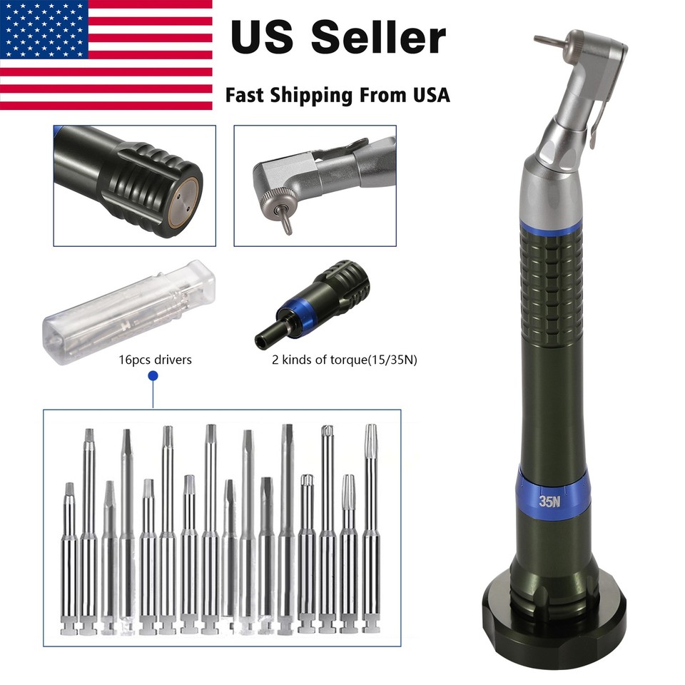 Dental Implant Prosthetic Locator Driver Torque Wrench Ratchet 15+35N ...