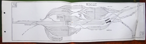 BR(M) Strip Map 1969 BESCOT Enlargement Station + Station & Diesel ...