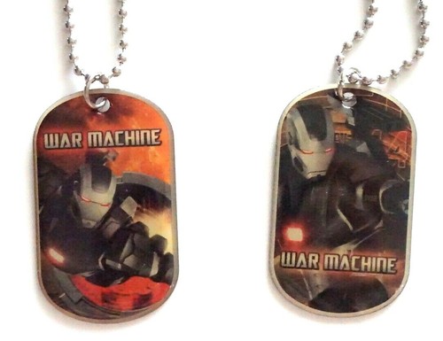 Marvel Iron Man Dog Tag Chain Necklace Collector War Machine Hero ...