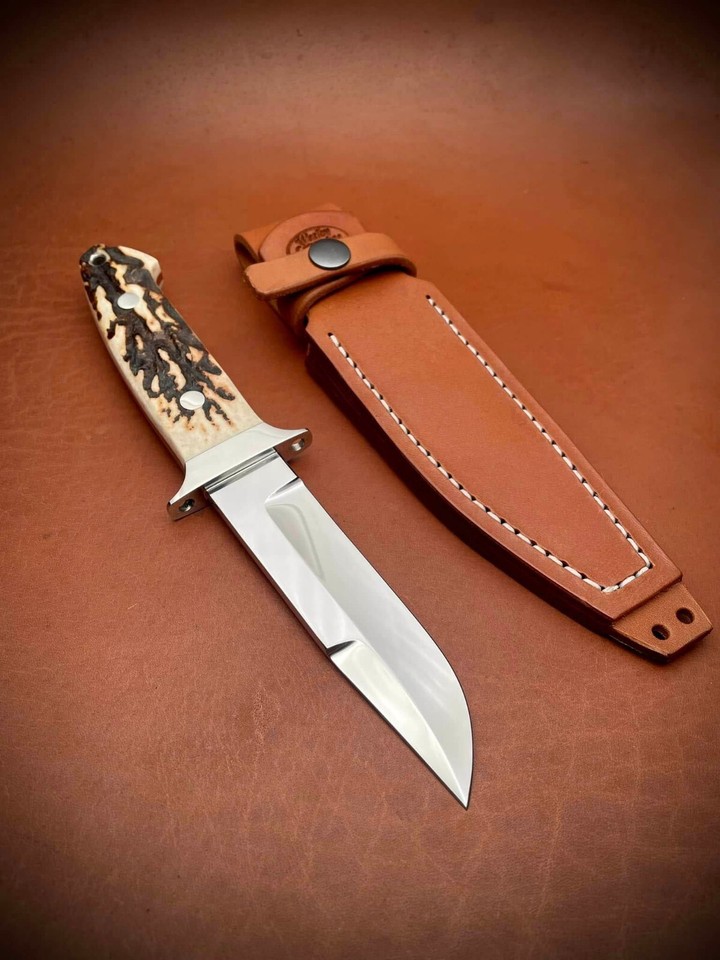 Bob Loveless Knife, Hunting Knife, Custom Handmade Knife, Stag horn | eBay