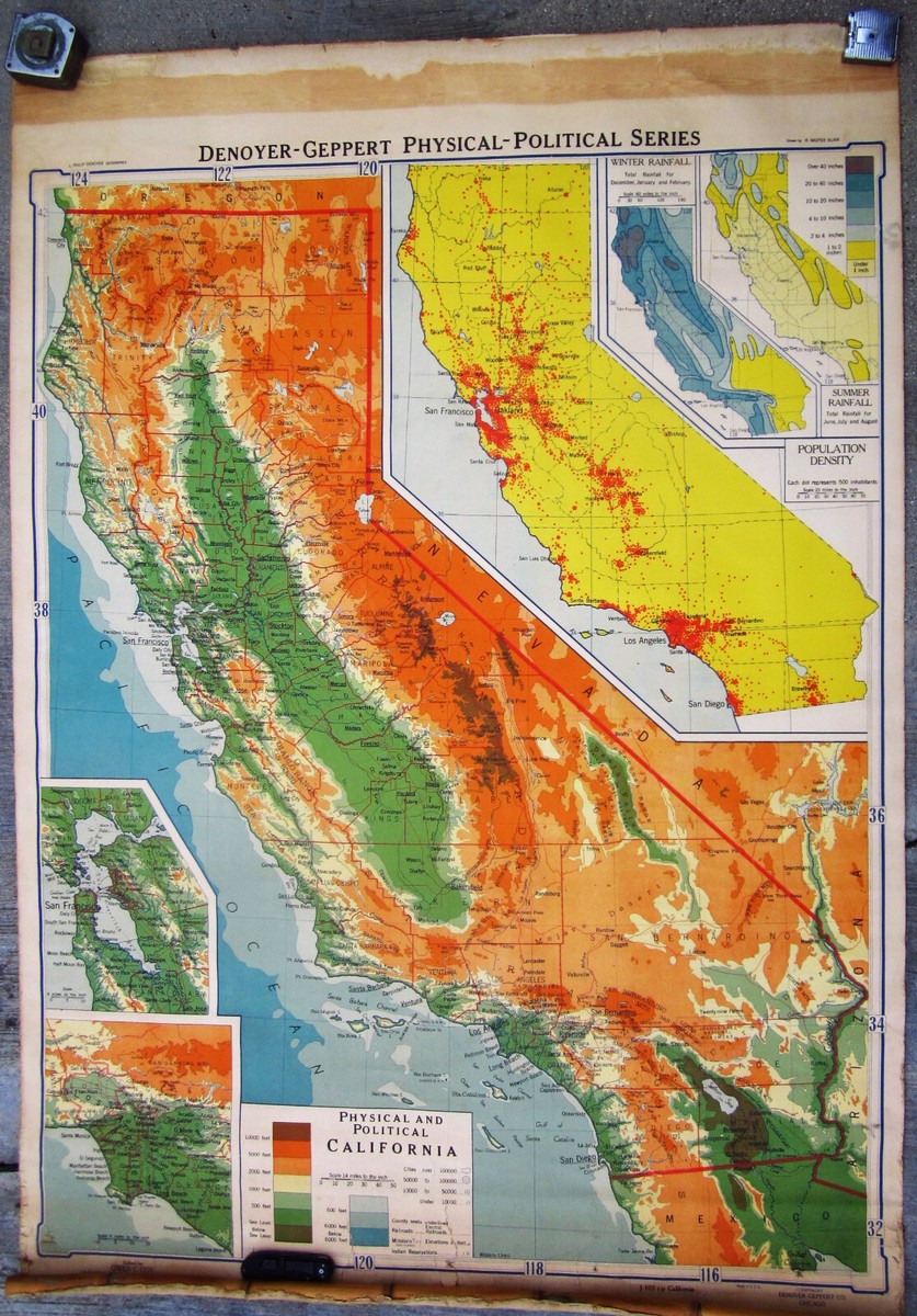 Physical Map Of California Map Layer Help Calflora