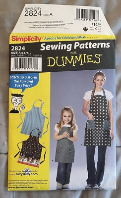 Simplicity 2824 Ladies Childs Aprons Sewing Pattern | eBay