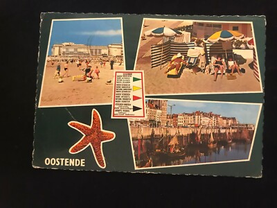 Vintage Postcard 1950's Ostend/Oostende/Ostende Beach Belgium | eBay