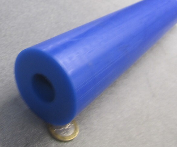 Cast Nylon Tube Heat Stabilized Blue 2.00" OD x 1.00" ID x 1/2" Wall x ...