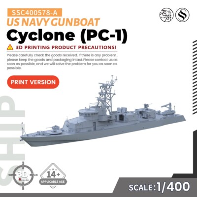 SSMODEL 578 1/400 Military Model Kit US Navy Cyclone (PC-1) Gunboat | eBay
