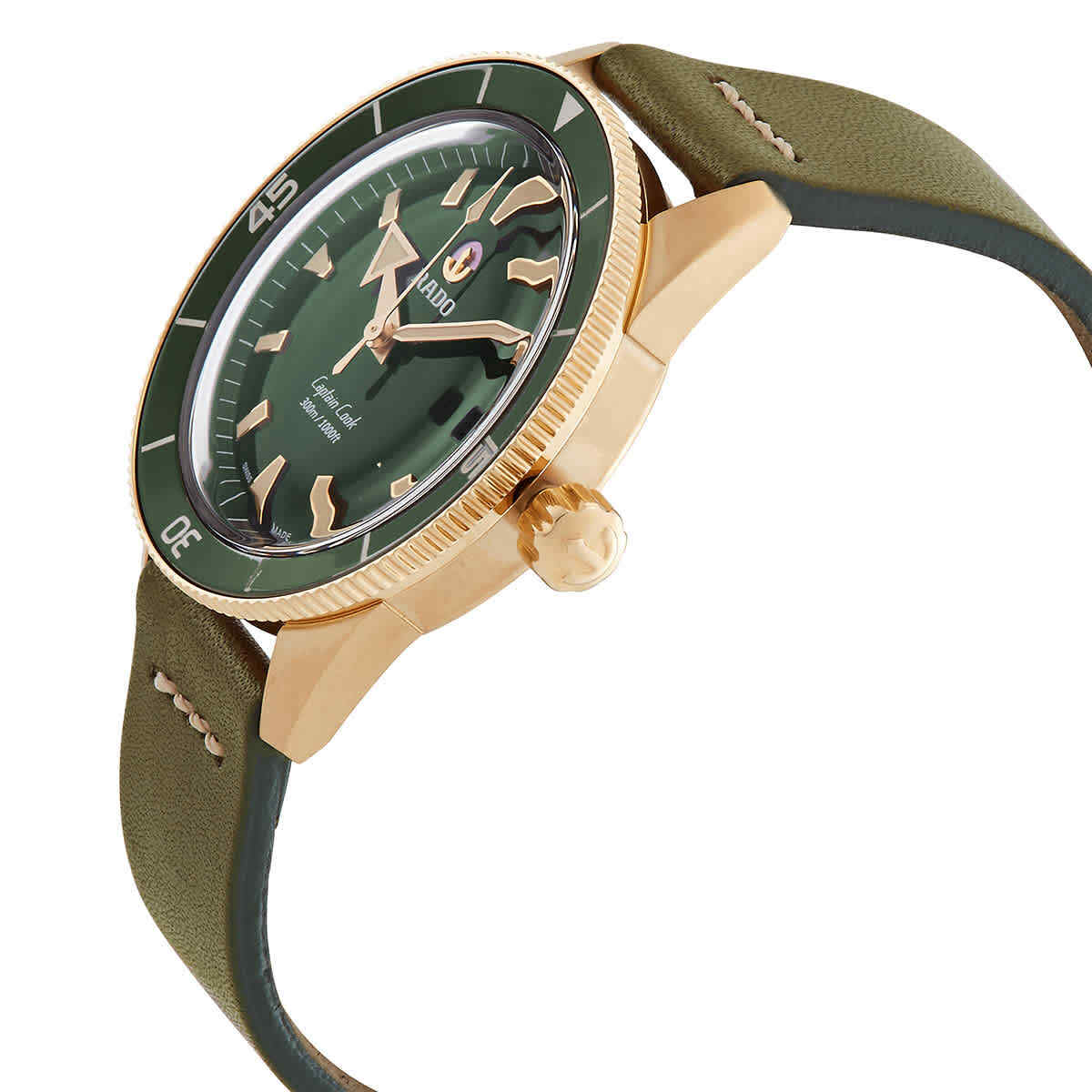 Rado Captain Cook Automatic Bronze 42mm Green Dial Mens Watch R32504315 ...