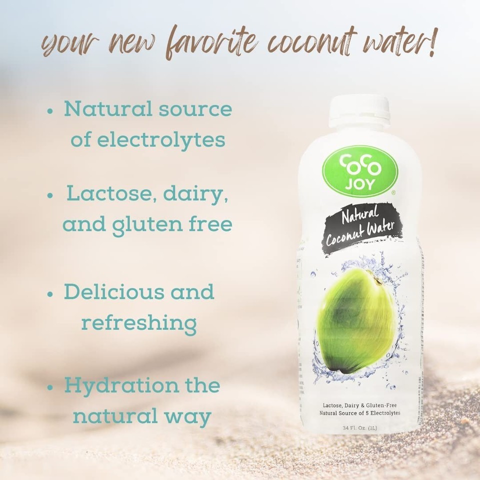 6 Pack - CoCo Joy Natural Coconut Water, 100% Coconut Water, Fresh | eBay