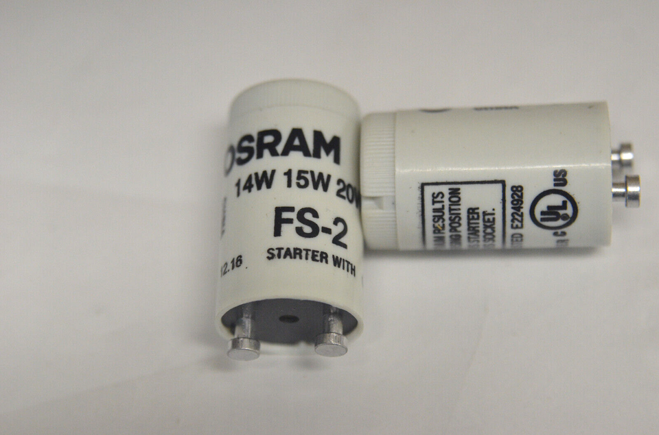 ( 10) Osram/Sylvania Fluorescent Starters FS-2 14,15,20W (3-B) | eBay