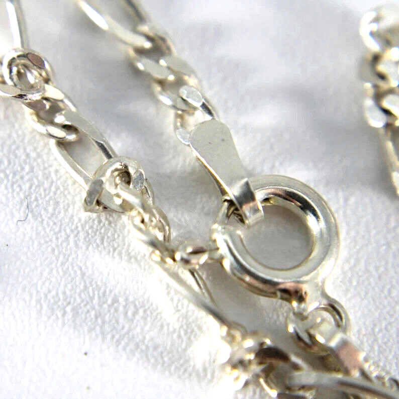 Sterling Silver 16" 2.25mm Figaro Pattern Necklace - 925 - 4.67g | eBay