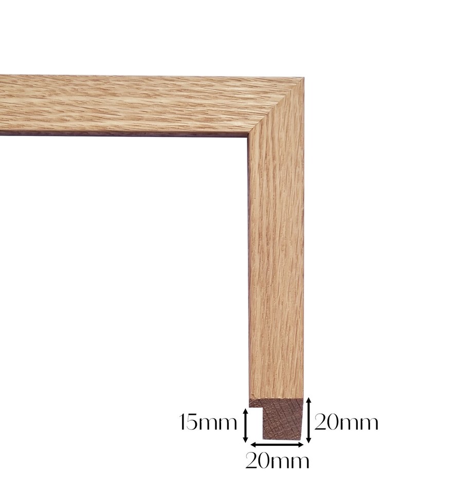 Real Solid Oak Picture Frames in a square profile - Available in all ...