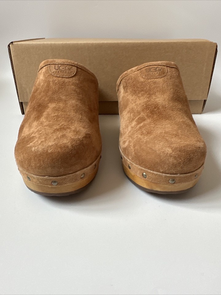 Womens Ugg Kassi Heel Mule Clogs Brown Shoes Size 8.5 | eBay UK
