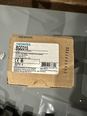 Siemens BQD315 Circuit Breaker - Black 94714158256| eBay