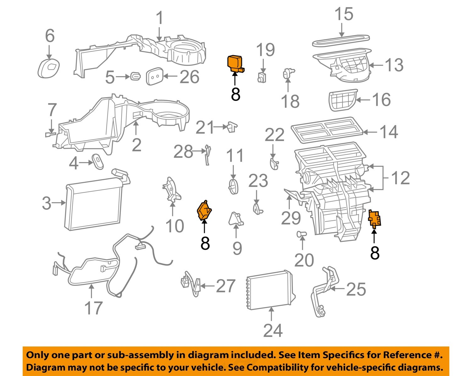 Jeep CHRYSLER OEM 05-10 Grand Cherokee 5.7L Evaporator Heater-Actuator ...