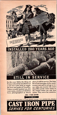 VINTAGE 1944 CAST IRON PIPE PRINT AD | eBay