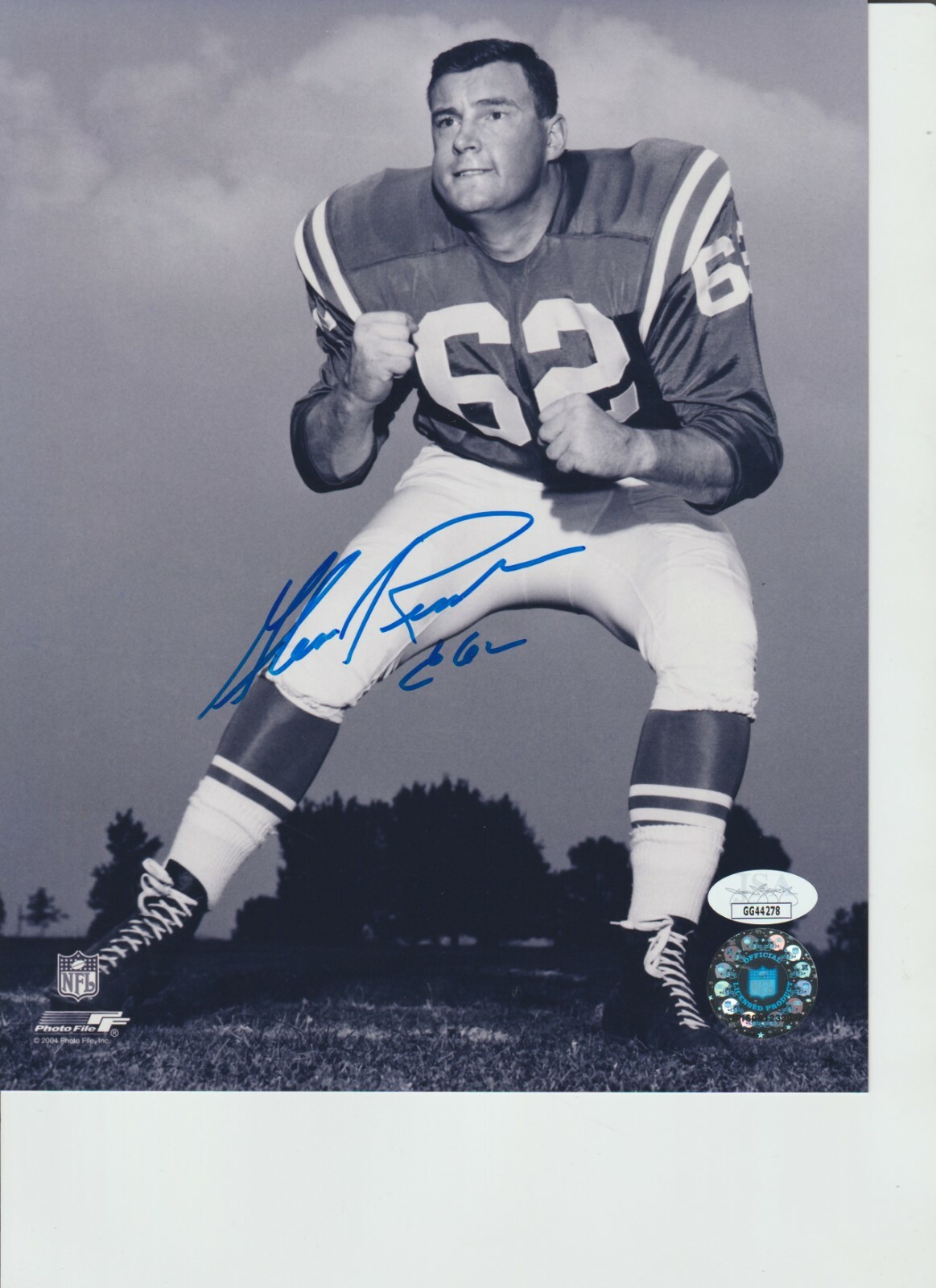 GLENN RESSLER FOOTBALL Autographed 8X10 Photo STOCK PHOTO JSA COA | eBay