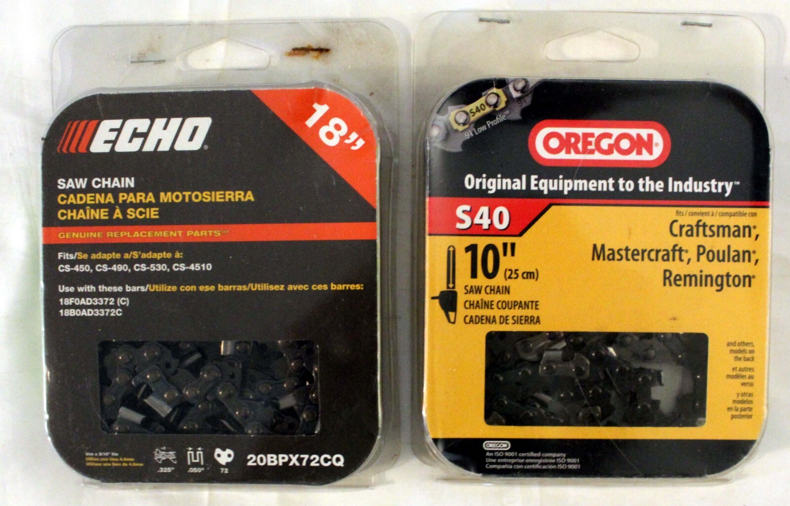 Oregon/Echo Chainsaw Chain Lot (S40-10"/18") Nice LOOK!! | eBay