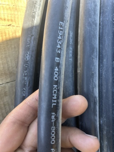 Industrial Reel 400 KCMIL AA-8000 Electric Aluminum Building Wire Black ...