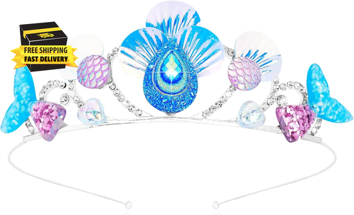 Mermaid Crown for Women, Mermaid Headband Mermaid Birthday Party ...