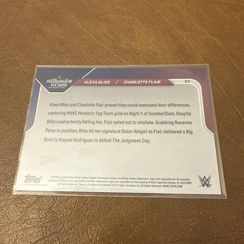 2025 Topps Now #83 Alexa Bliss / Charlotte Flair Tag Team | eBay UK