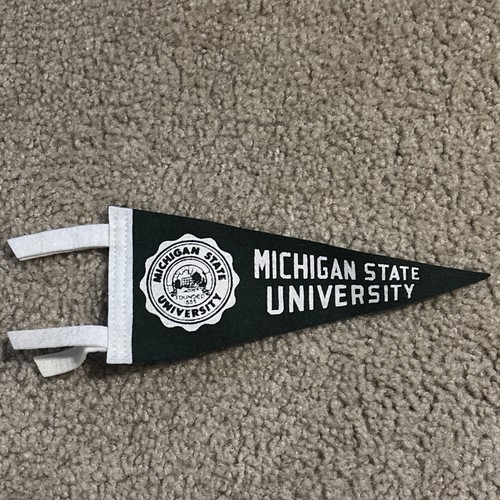 MSU Michigan State Spartans University Mini Pennant 8.75” | eBay