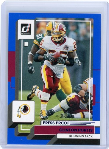 Clinton Portis 2022 Panini Donruss Blue Press Proof #185 Washington ...