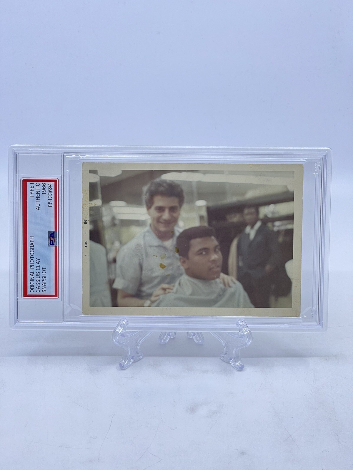 1966 Muhammad Ali Candid Snapshot Barber Chair Cassius Clay PSA TYPE 1 ...