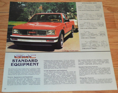 1983 GMC S15 GYPSY TRUCK ORIGINAL DEALER ADVERTISEMENT AD 83 PICKUP | eBay