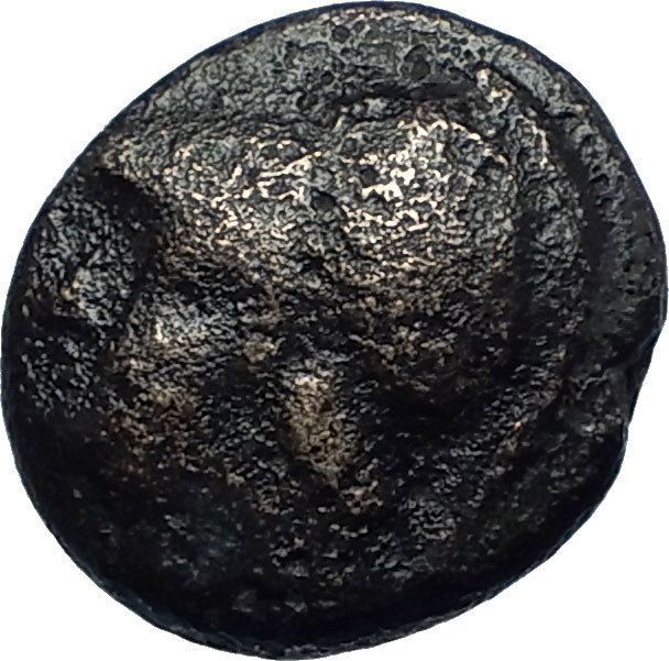 ELAIA in AEOLIS 350BC Authentic Ancient Greek Coin ATHENA Grain Wreath ...