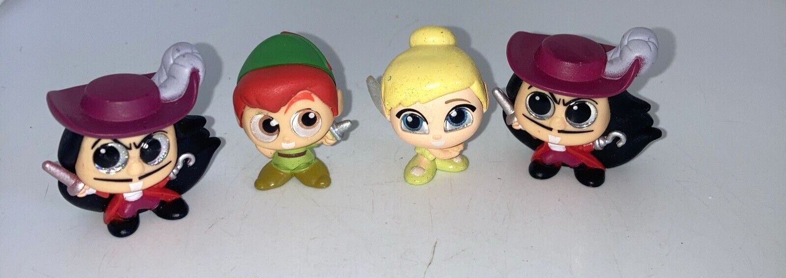 Disney Doorables Mini Figure Captain Hook Peter Pan & Tinkerbell Lot of ...