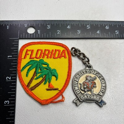 Vtg 2 Piece Lot 1 Vintage Florida Patch + University Of Florida Medal ...