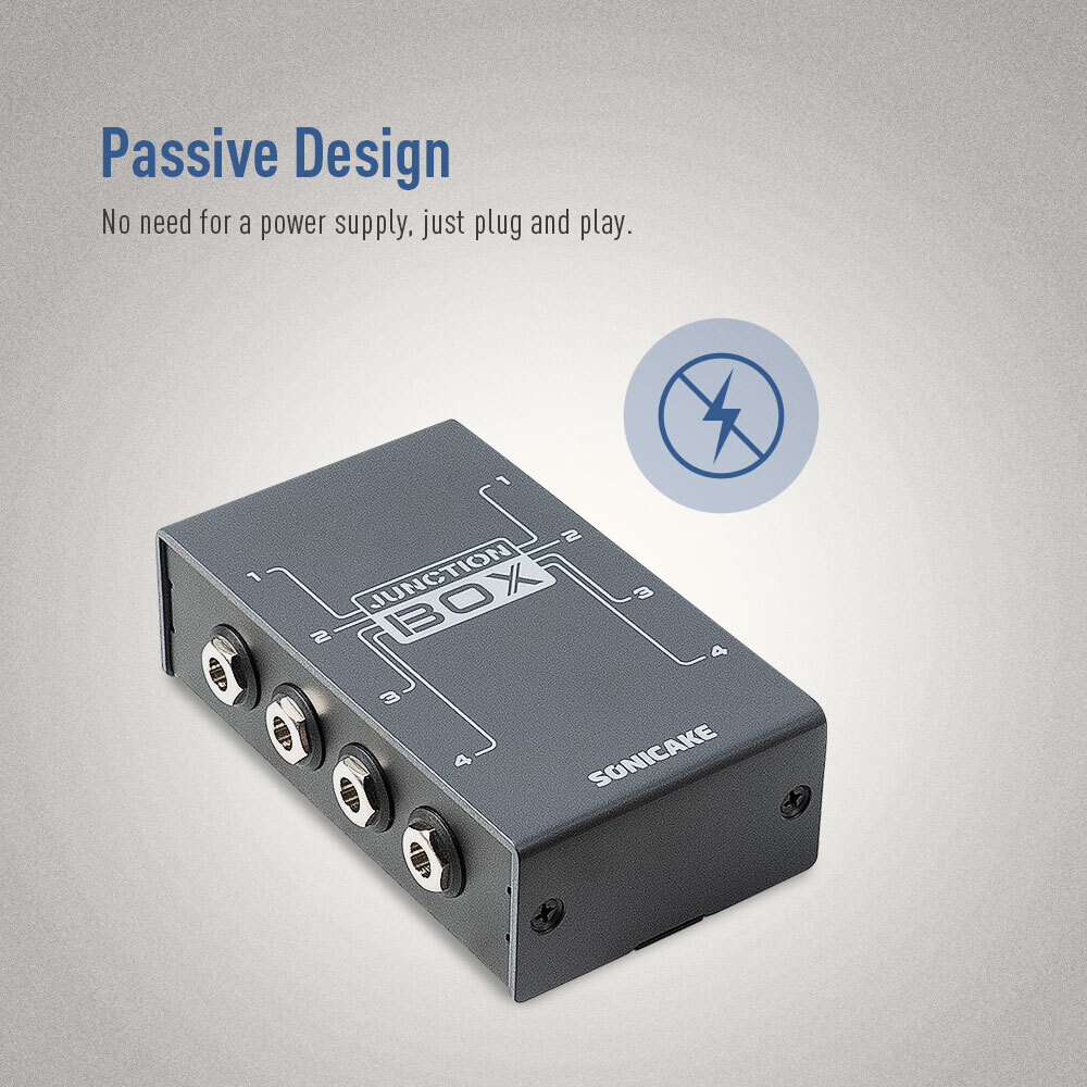 SONICAKE Junction Box TRS Stereo 4 Channel Organization LINE Guitar ...