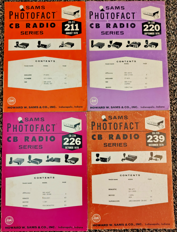 SAMS Photofacts CB Manuals - Lot of 19 List in description | eBay