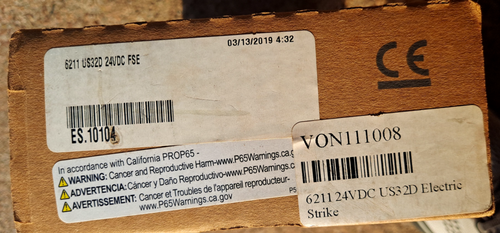 Von Duprin 6211 Electric Strike Us32d Finish 24vdc FSE for sale online ...