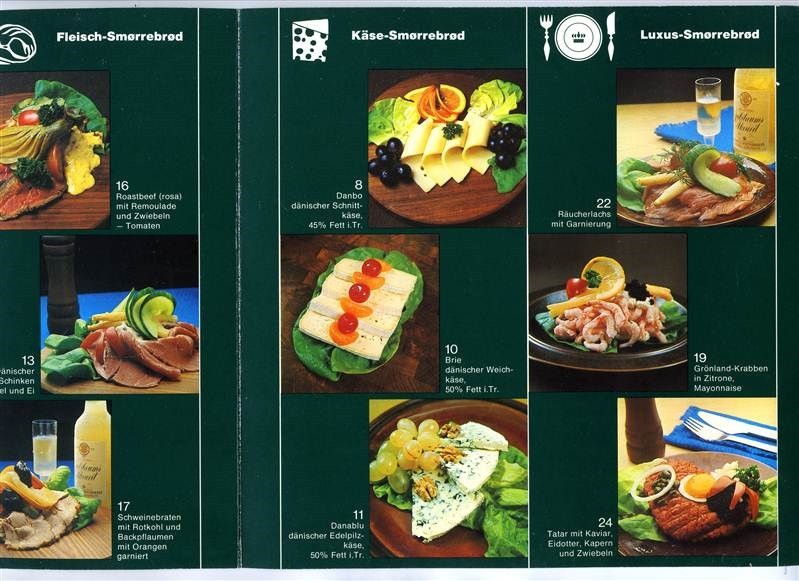Koniglich Danisch Essen Menu Karoline's Berlin Dusseldorf Germany | eBay
