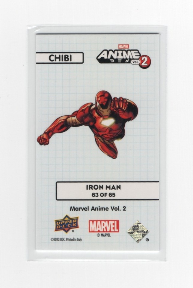 2023 Upper Deck Marvel Anime Vol. 2 IRON MAN #63 Chibi Tier 4 SSP 1: ...