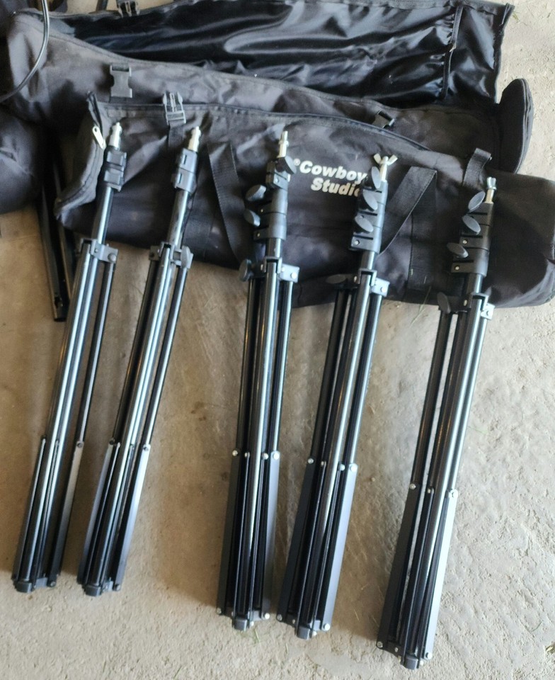 Cowboy Studio Lot 8 Piece Photo Lighting Kit | Adjustable Light Stands ...