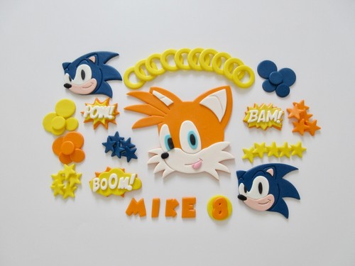 Sonic The Hedgehog Tails Cake Topper Personalised Large Edible Tails ...