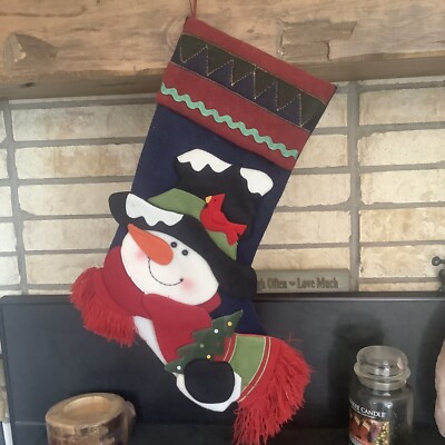 2007 Prima Creations 3D Plush Snowman Christmas Stocking | eBay