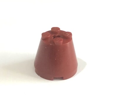 LEGO 1 Dark Red Cone 3x3x2 with Axle Hole Part 6233 | eBay