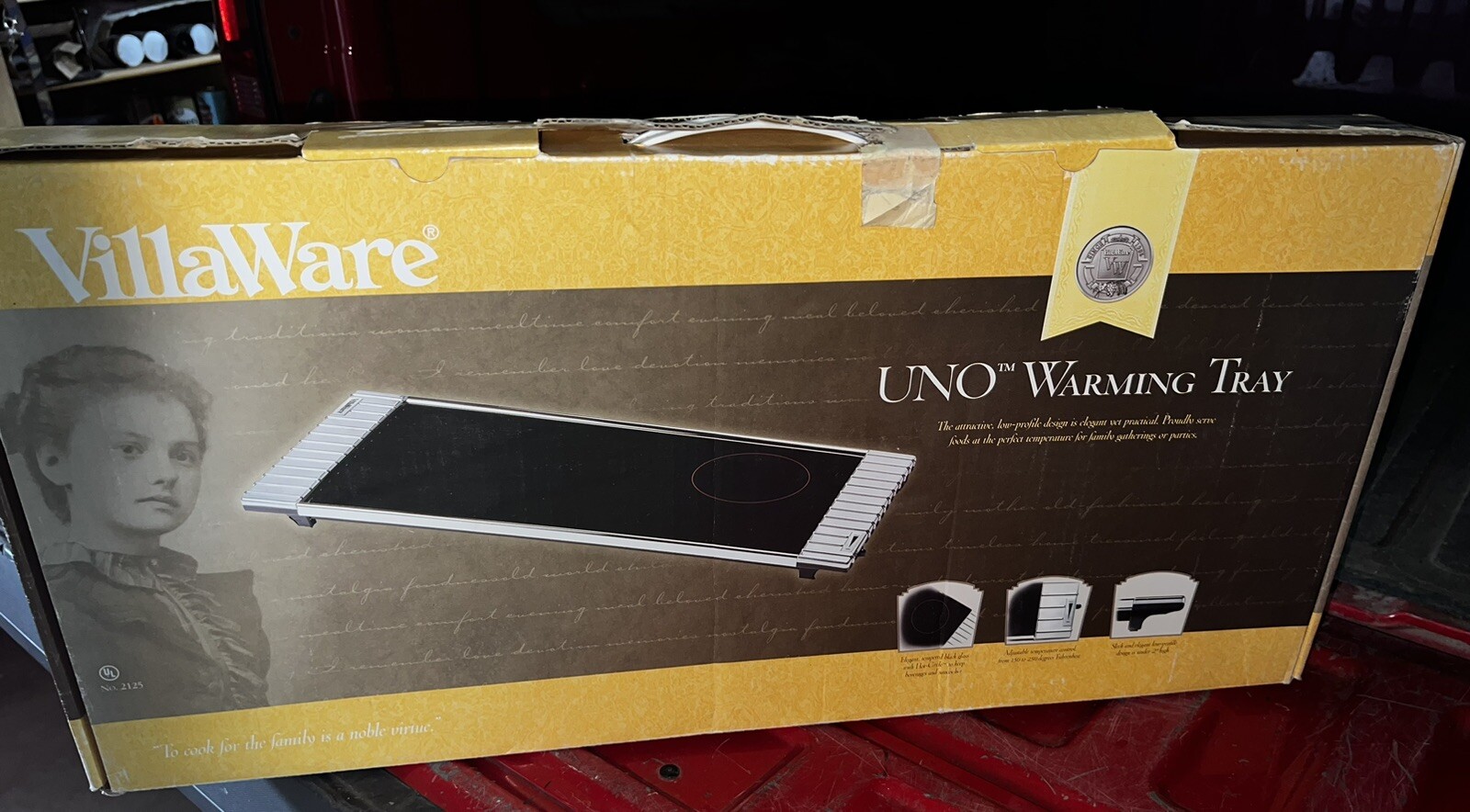 VILLAWARE UNO GLASS WARMING HEAT BUFFET TRAY 150 to 250 Degrees. 300 ...