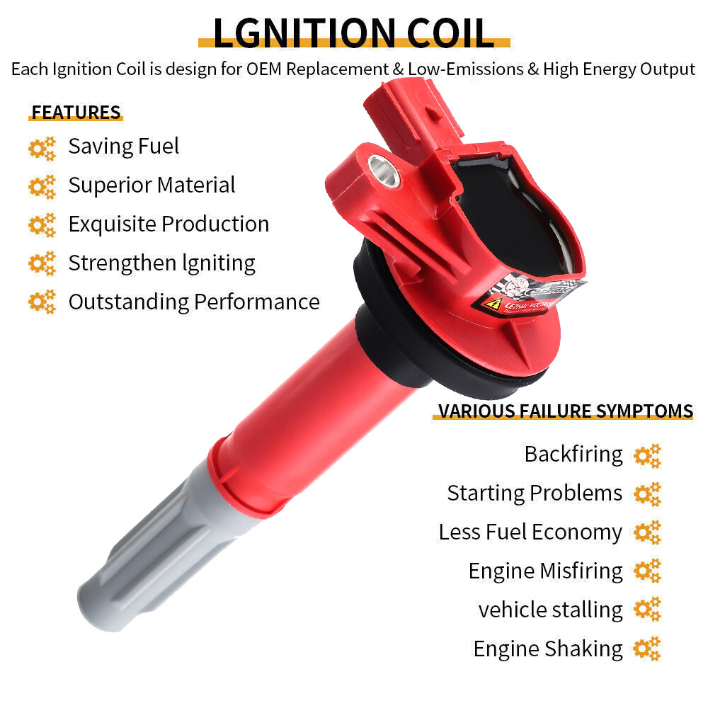 8 Pack High Performance UF622 Ignition Coils For Ford F150 Mustang 5.0L ...