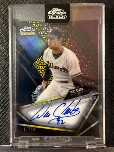 #CBA-WC Will Clark 2021 Topps Chrome Black AU,SN Auto #/50 Giants Gold ...